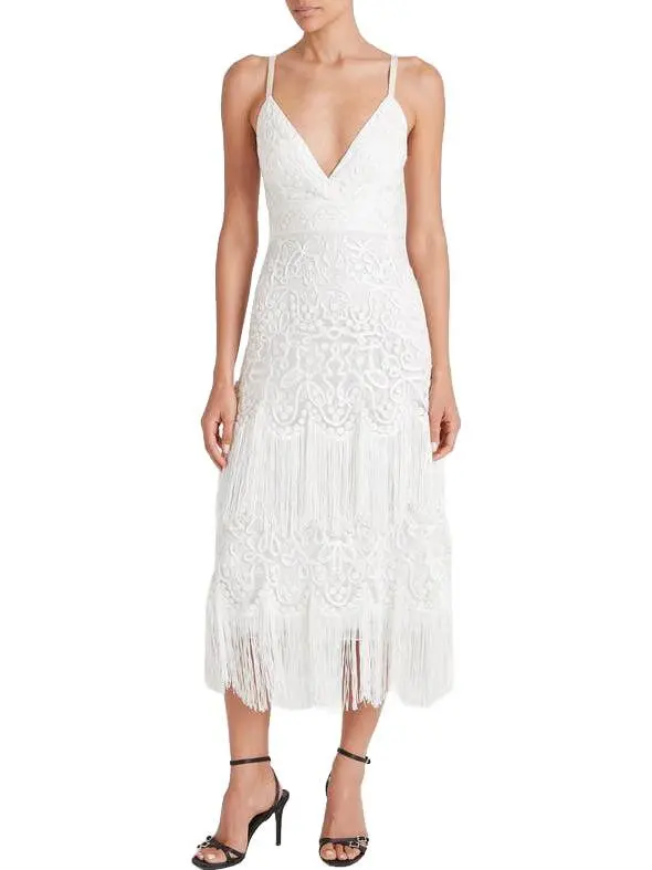 TEMPERLEY LONDON Cordelle Tassel Lace Dress - White