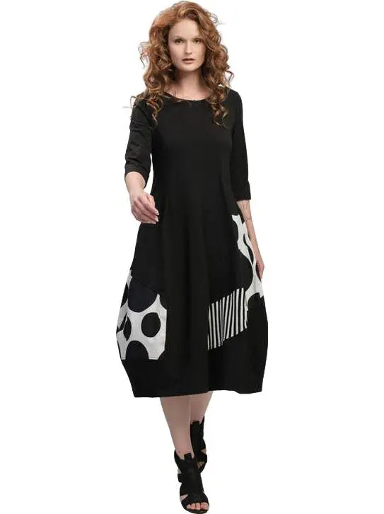 Alembika Broadway Cocoon Midi Dress - Mono