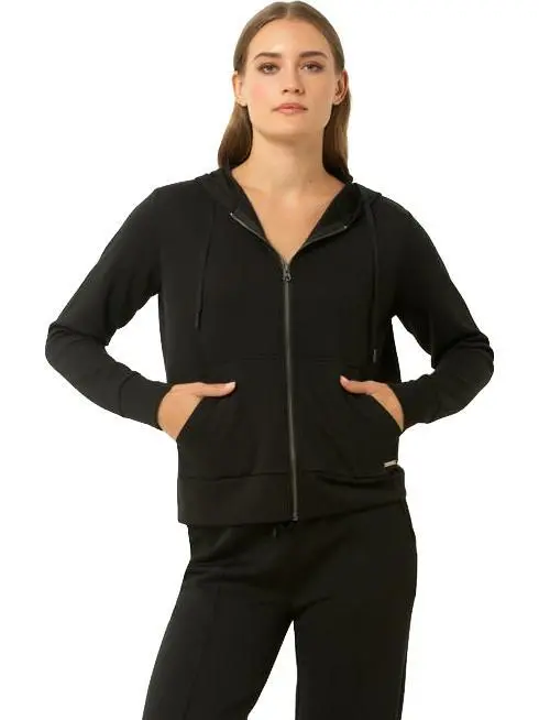 SINGLE STITCH Ultra Soft Full Zip Relaxed Fit Hoodie - Black