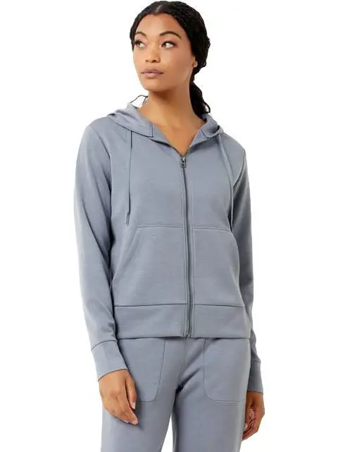 SINGLE STITCH Ultra Soft Full Zip Relaxed Fit Hoodie - Slate Blue