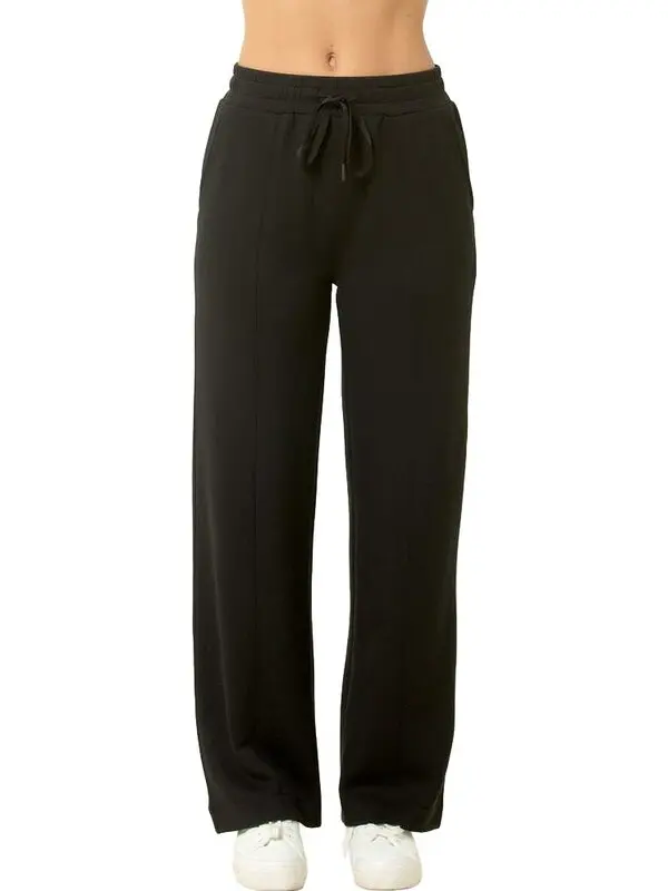 SINGLE STITCH Ultra Soft Wide-leg Pant - Black
