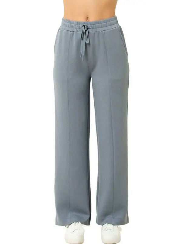 SINGLE STITCH Ultra Soft Wide-leg Pant - Slate Blue