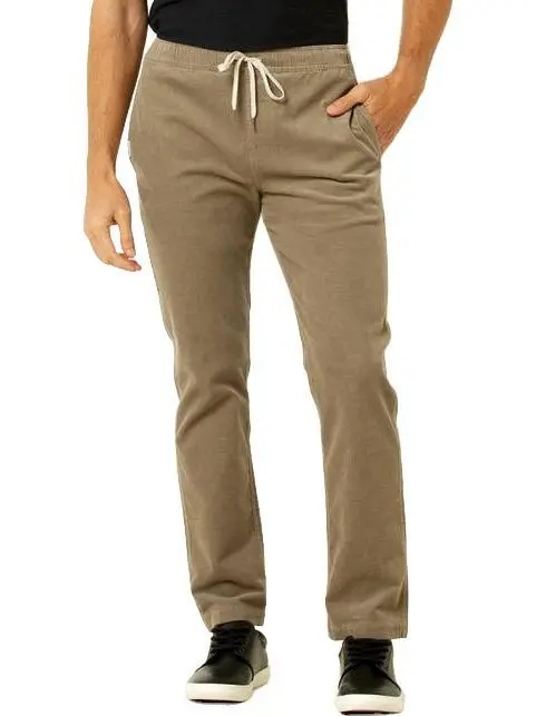 SINGLE STITCH Corduroy Drawstring Pants - Tan