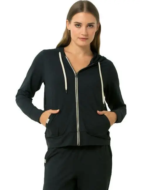SINGLE STITCH Everyday Knit Zip-up Hoodie - Heather Black