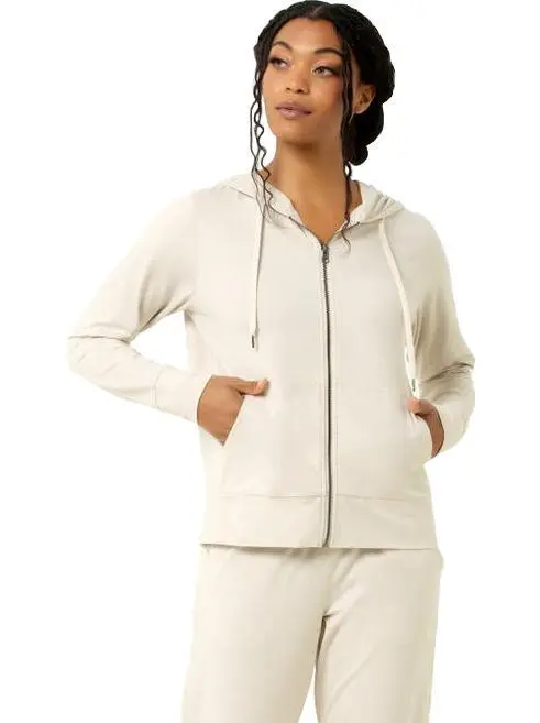 SINGLE STITCH Everyday Knit Zip-up Hoodie - Heather Oat
