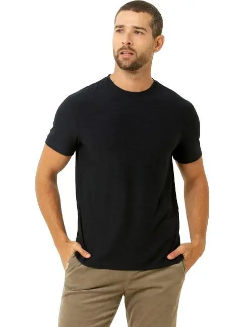 SINGLE STITCH Premium Crew Neck T-shirt - Deep Navy