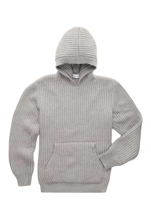 WOLF VS. GOAT (WVG) Wool Chunky Pullover Hoodie - Sawdust