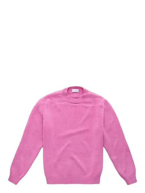 WOLF VS. GOAT (WVG) Cashmere Crewneck Sweater - Fuxia