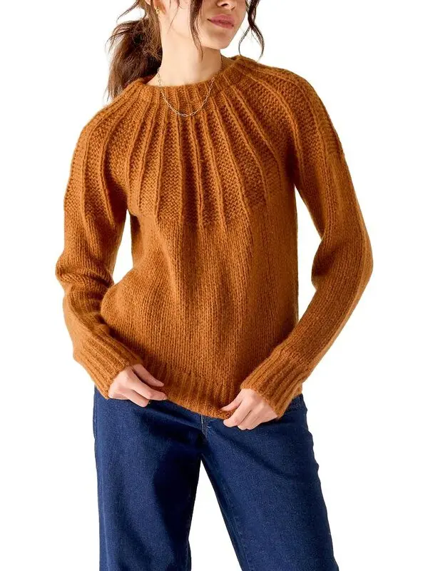 VOYAGEUR BY MERSEA Noelle Ribbon Cashmere Sweater - Cinder
