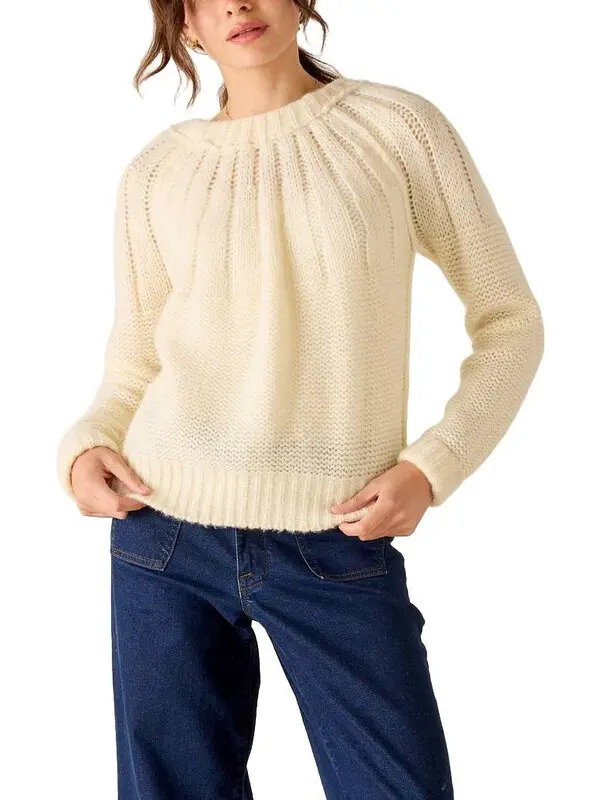 VOYAGEUR BY MERSEA Noelle Ribbon Cashmere Sweater - Cream