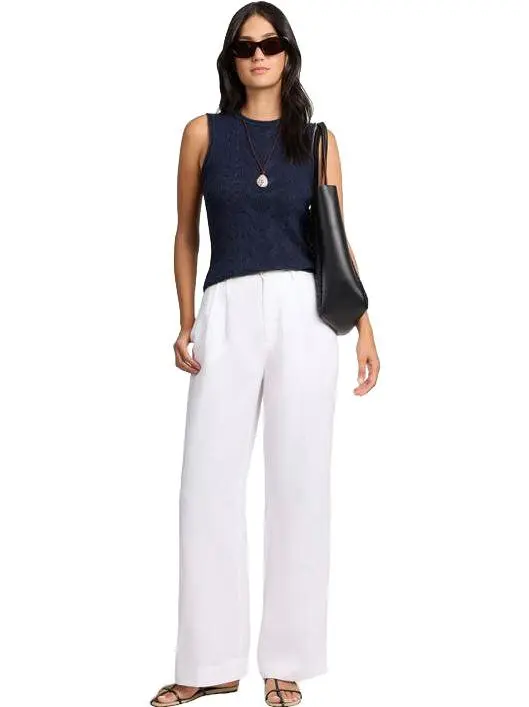 Onia Linen Cable Knit Tank - Noir Navy