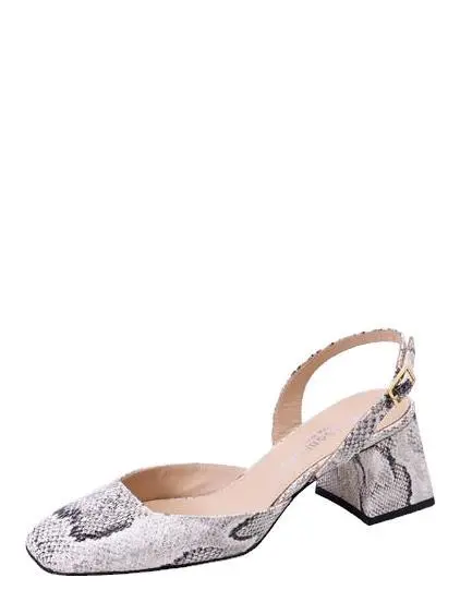 BELLS & BECKS Lana Mid-heel Slingback - Snake