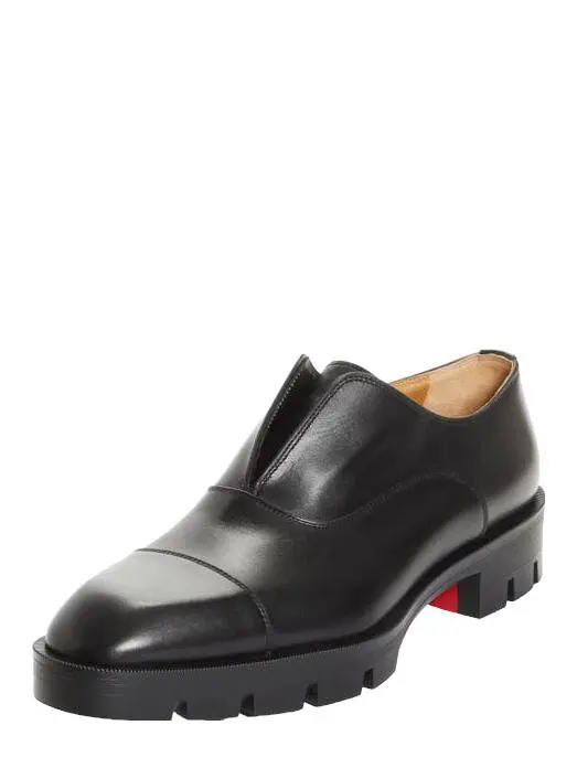 CHRISTIAN LOUBOUTIN Alpha Lion Cap-toe Slip-on - Black