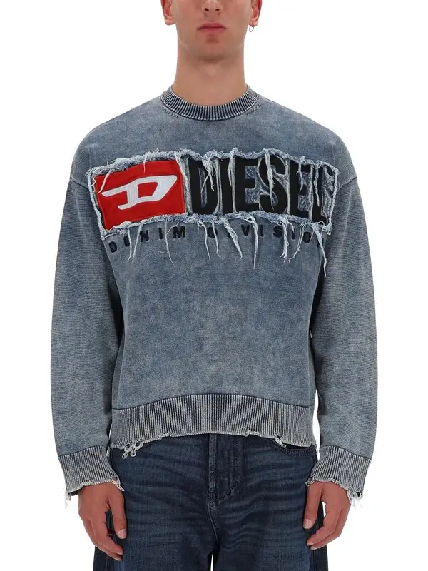 DIESEL K-fronzi Jersey With Logo - Denim