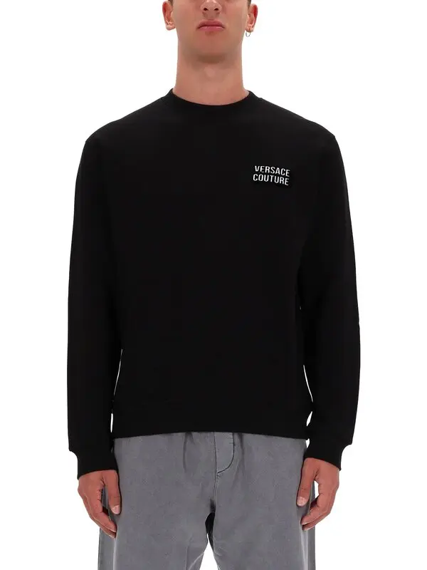 Versace Sweatshirt With Logo - Black