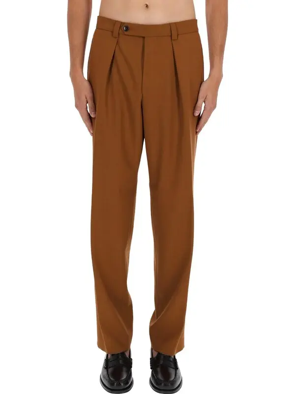 Hugo Boss Regular Fit Trousers - Brown
