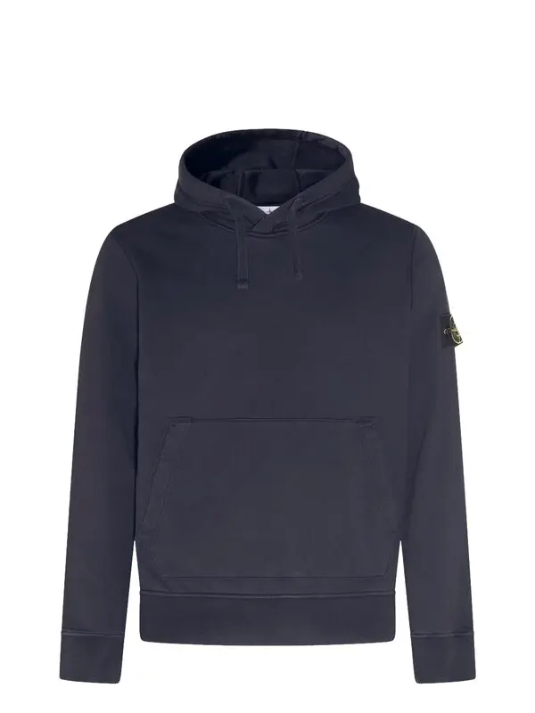 Stone Island Cotton Hoodie Sweatshirt - Ink
