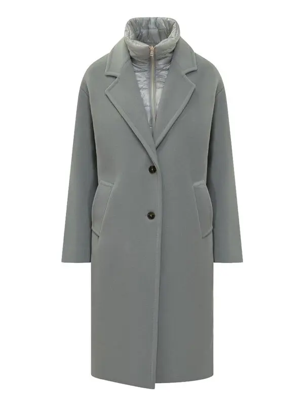 Herno Coat With Removable Padded Vest - Blue