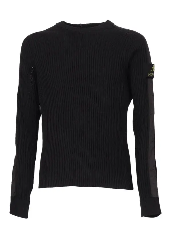 Premiata Girocoll Ribbed Crew Neck - Black