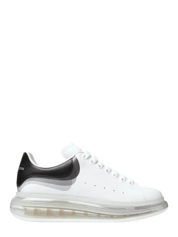 Alexander McQueen Oversized Clear Sole Sneakers With 3d Printing - White/black