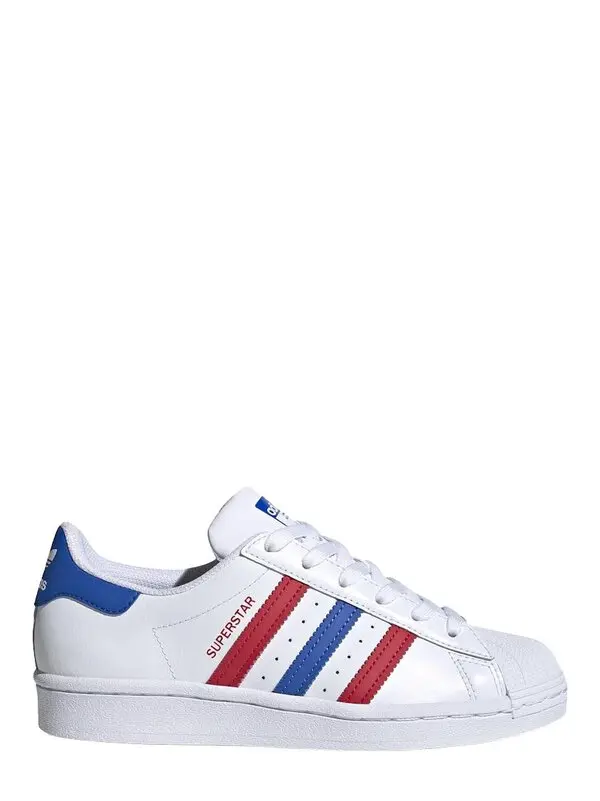 Adidas Superstar Lace-up Sneakers - Footwear White/blue/scarelet Red