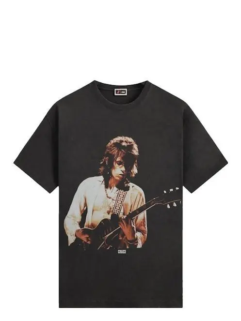 Kith X The Rolling Stones Keith Richards Concert Photo Vintage Tee Shirt - Black