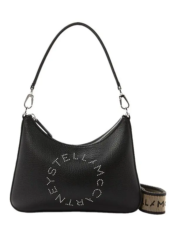 Stella McCartney Logo Hobo Shoulder Bag - Black