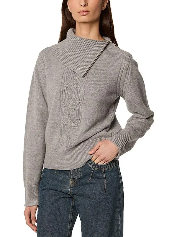 Tresse Messo Asymmetrical Sweater - Grey