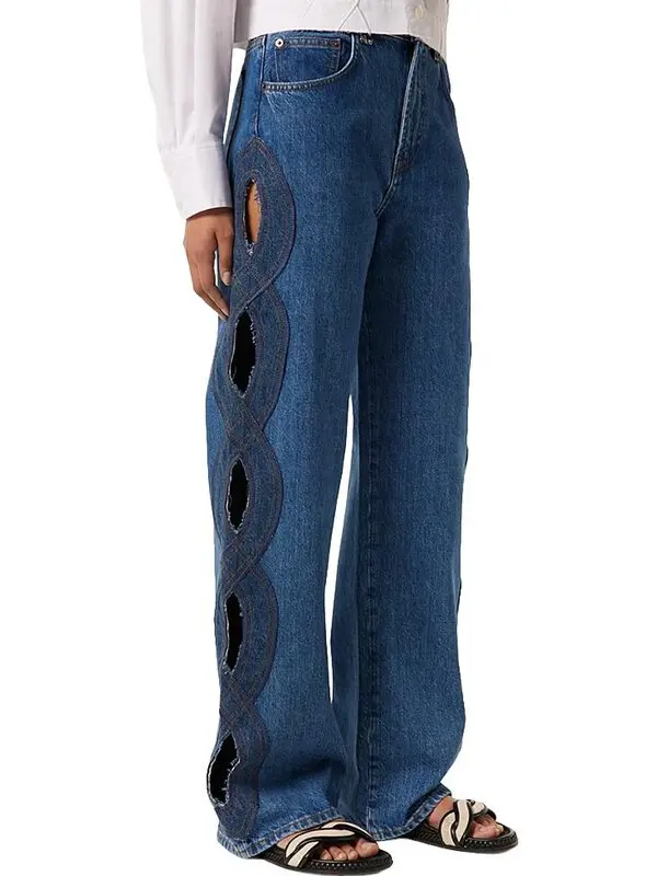 Tresse Pouja High-rise Wide-leg Jeans - Blue