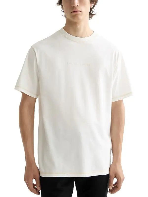 Scotch & Soda Short Sleeve Logo Tee - Off White