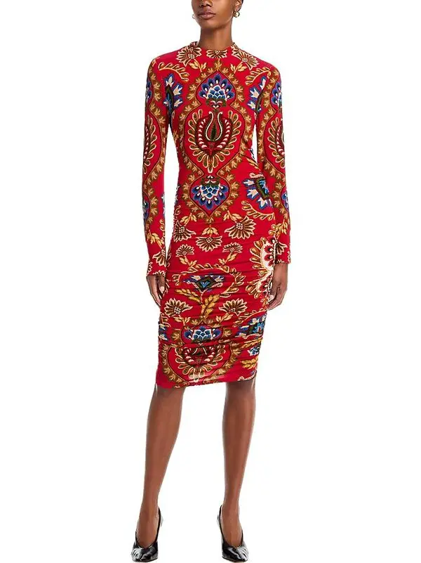 Farm Rio Folk Tapestry Dress - Folk Tapestry Red