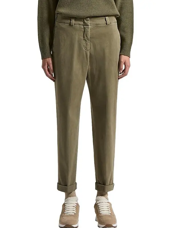 Peserico Trousers - Clay Green