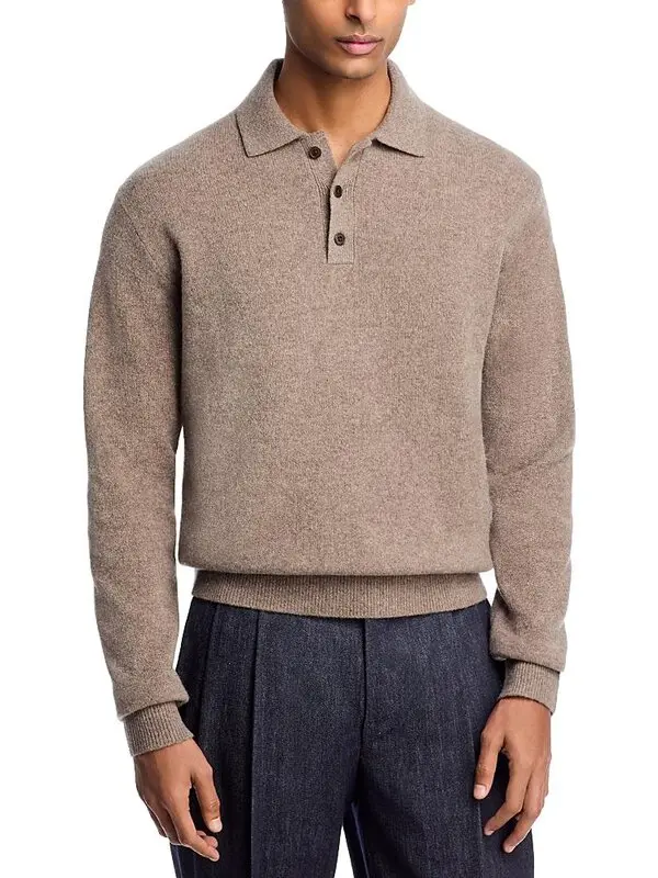 Madewell Heritage Merino Wool Sweater Polo - Heather Grey
