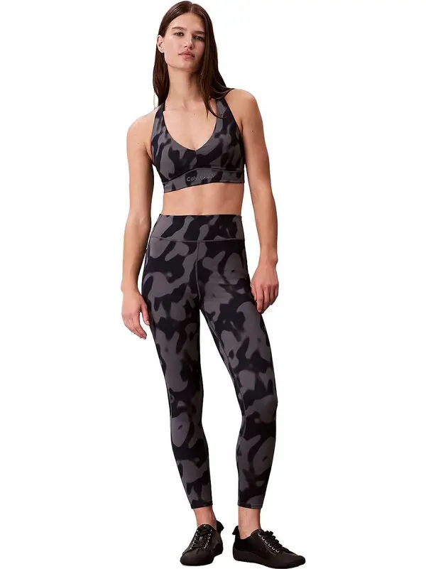 Calvin Klein Soft Sport Printed 7/8 Leggings - Giga Smoked Camo / Turbulence