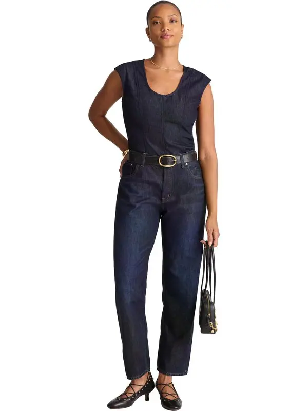 Madewell The Tall Curvy Dean Easy Straight Jean - Foundry Wash