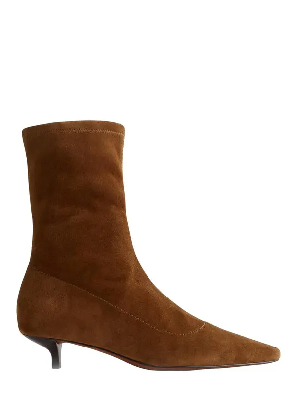 Madewell Suede Ankle Boots - Warm Chestnut