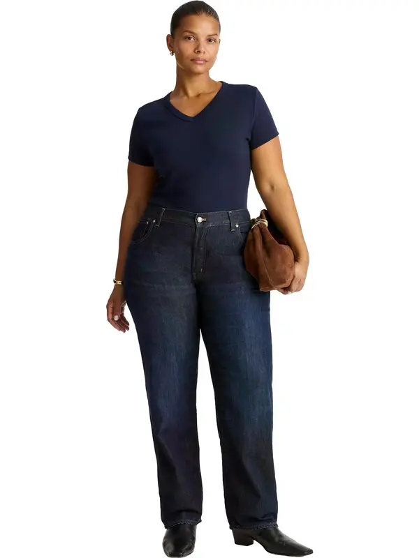Madewell The Plus Dean Easy Straight Jean - Foundry Wash