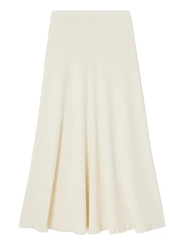 Proenza Schouler White Label Stina Striped Knitted Midi Skirt - Neutrals