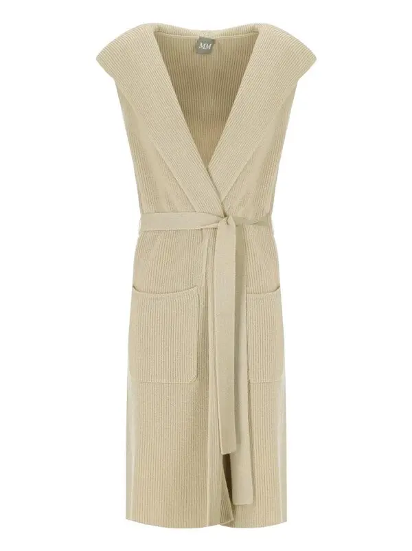 Max Mara Badesse Sleeveless Long Cardigan - Beige