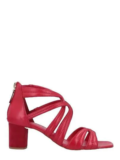 Sandro Leather Sandals - Red