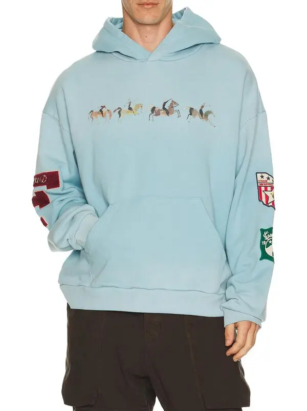 FOUND Embroidered Hoodie - Faded Ocean Blue