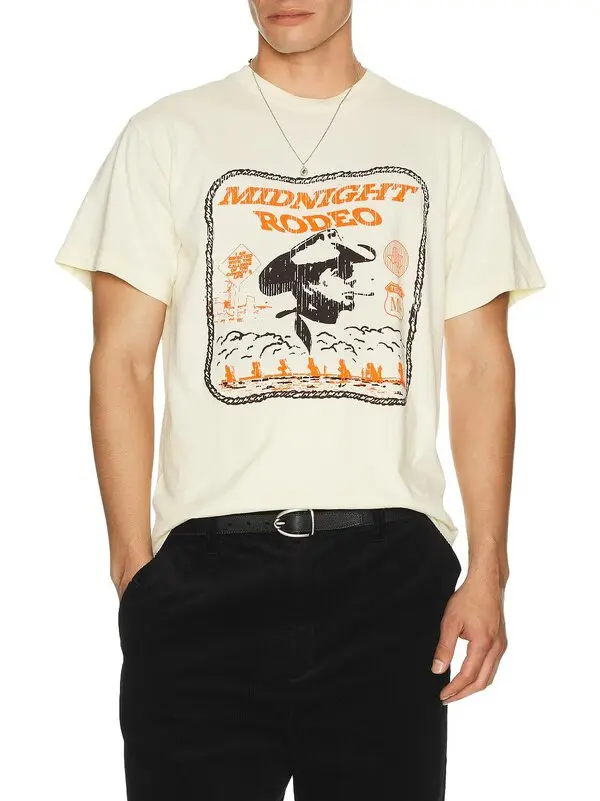 MIDNIGHT RODEO Western Tee - Cream