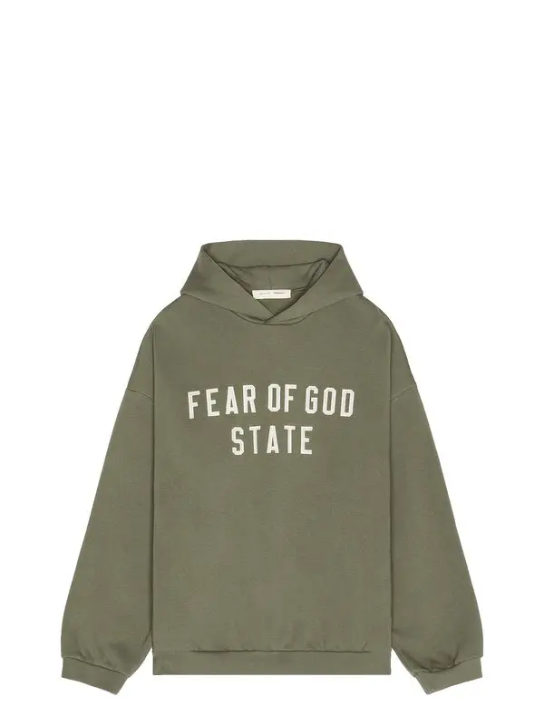 Fear Of God 90s Fit Fleece Hoodie - Moss