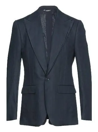 Dolce & Gabbana Blazer Midnight Size Linen - Blue
