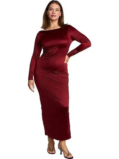 Victoria's Secret Sosleek™ Long-sleeve Maxi Dress - Red