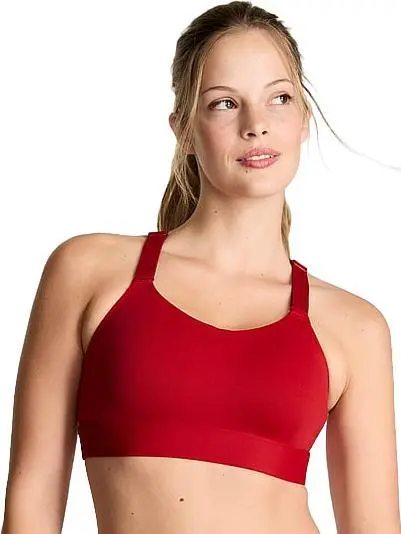 Pink Relay Criss-cross High-support Sports Bra - Red