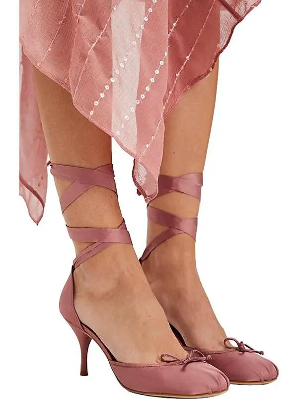 Jeffrey Campbell Releve Ballet Heels - Pink Satin