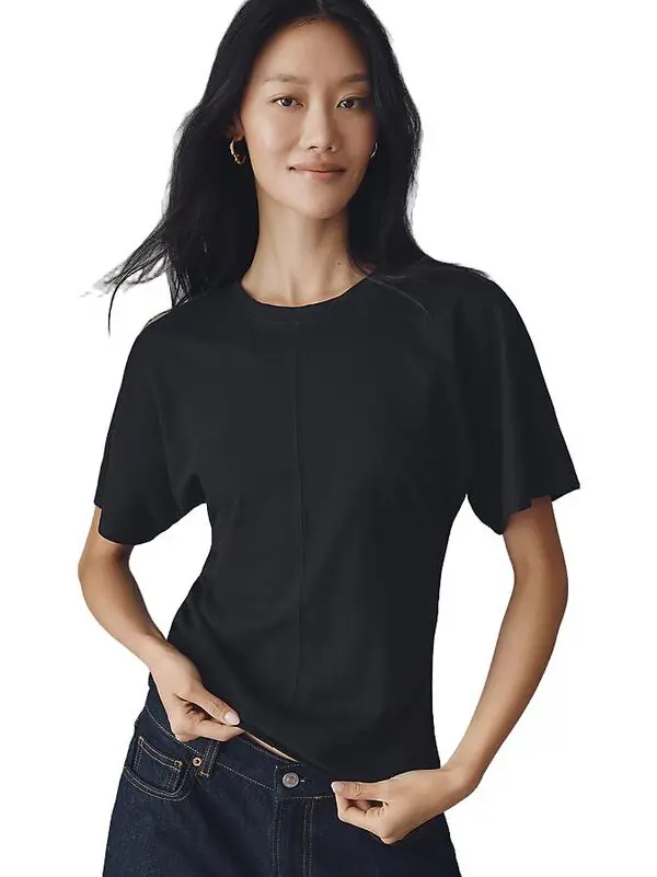 Sanctuary Shirred Waist Top - Black