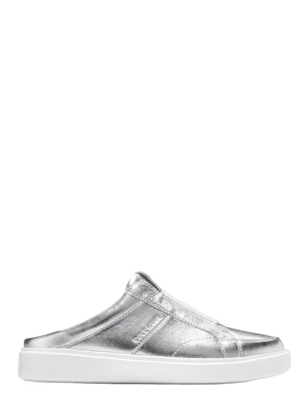 Cole Haan Grand Crosscourt Coaster Mule Sneakers - Silver-white