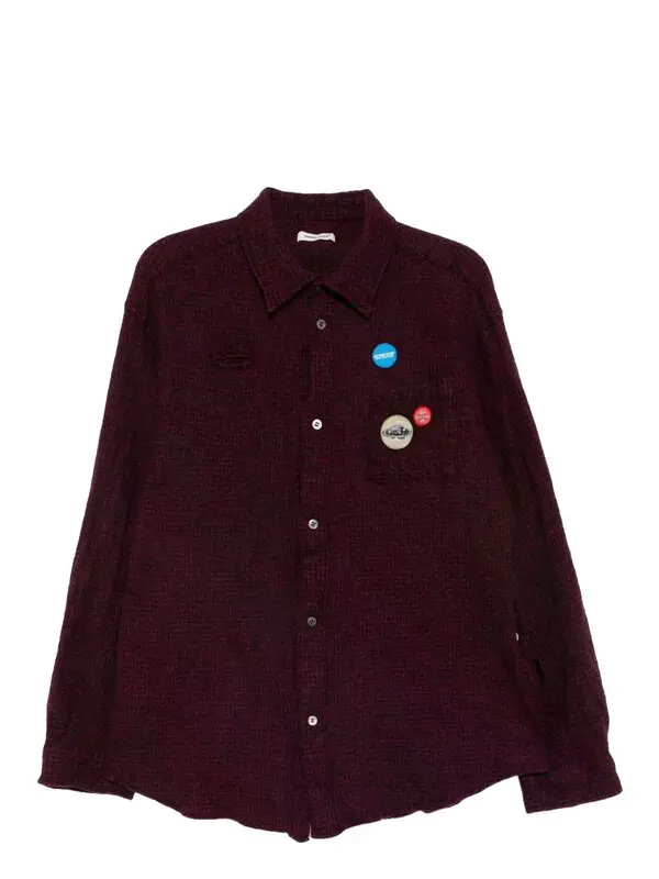 Undercover Logo-embroidered Shirt - Red